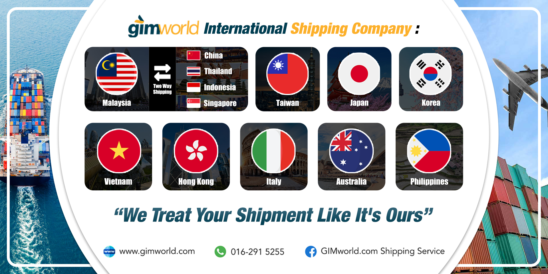 Gimworld -包裹集运，物流清关 freight forwarding & shipping, handling import or ...
