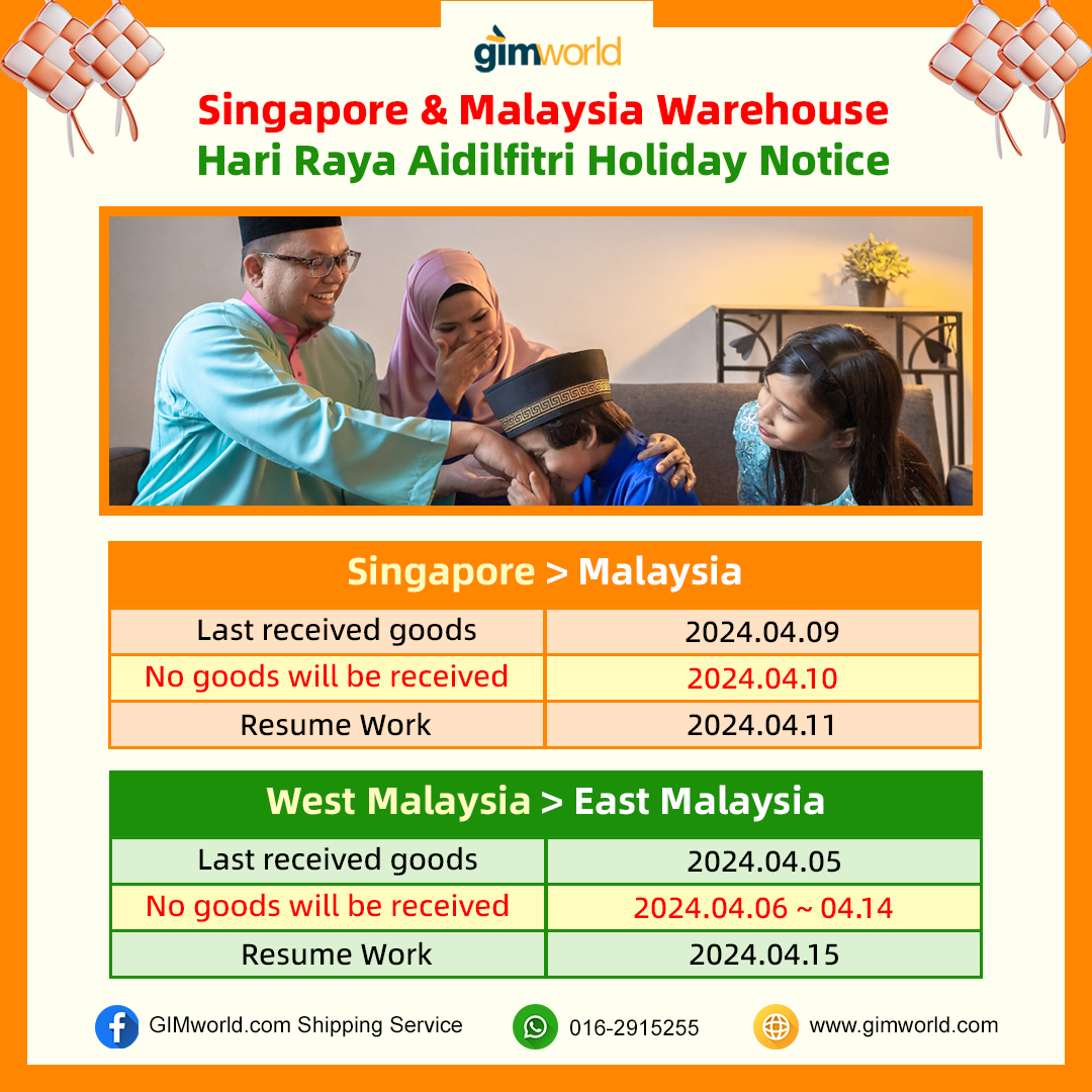 05/04/2024 Singapore & Malaysia Warehouse Hari Raya Aidilfitri Holiday ...
