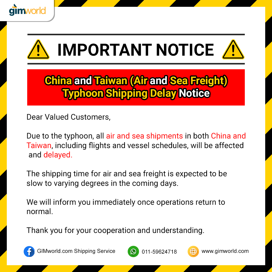 23/09/2025 Important Notice: China and Taiwan (Air and Sea Freight ...